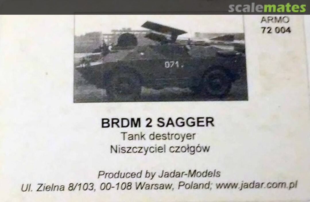 BRDM 2 Sagger, Armo 72004 (200*)