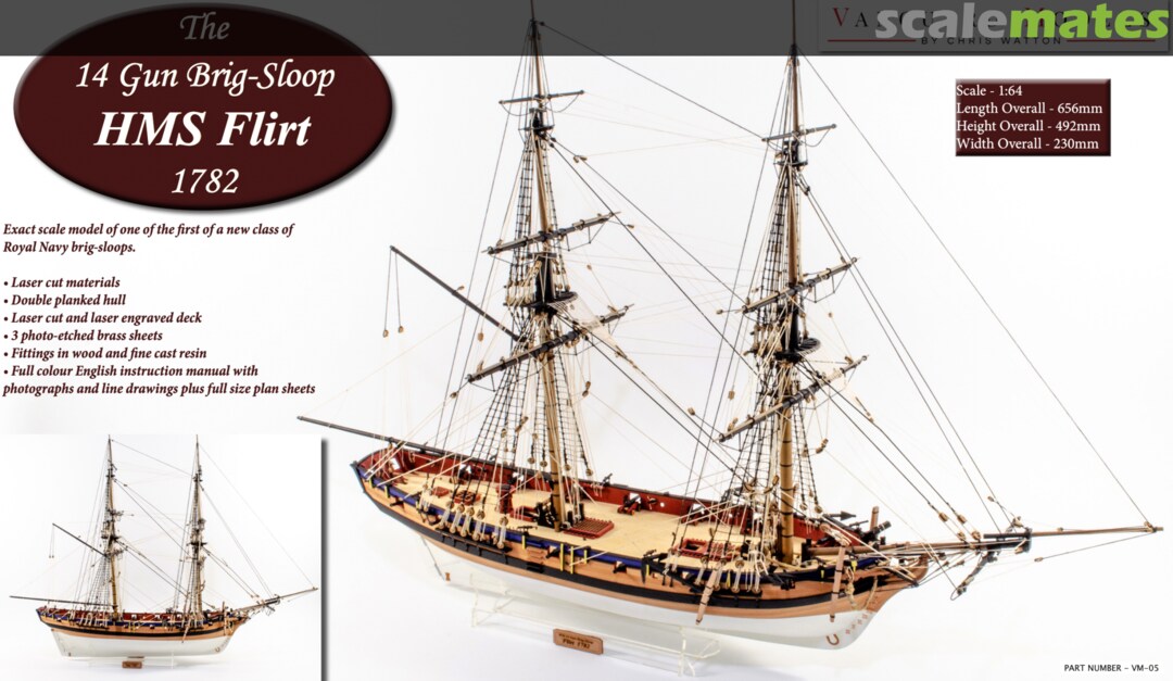 The 14 Gun Brig-Sloop HMS Flirt, Vanguard Models VM-05 (2020)