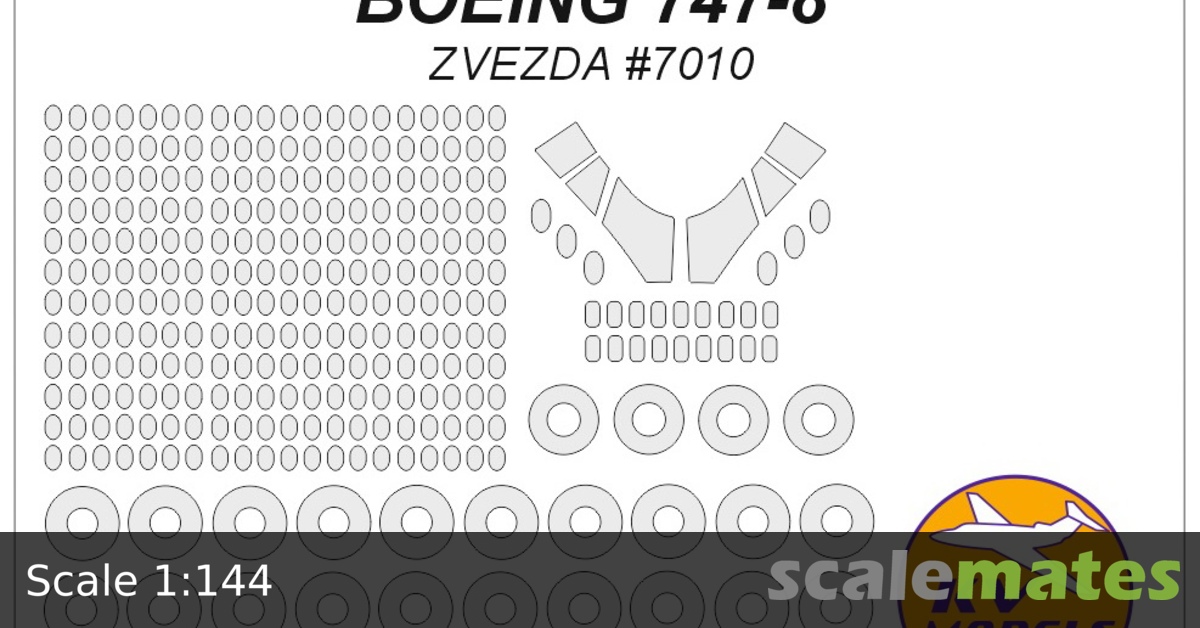 painting mask Boeing 747-8, KV Models 14378 (2021)