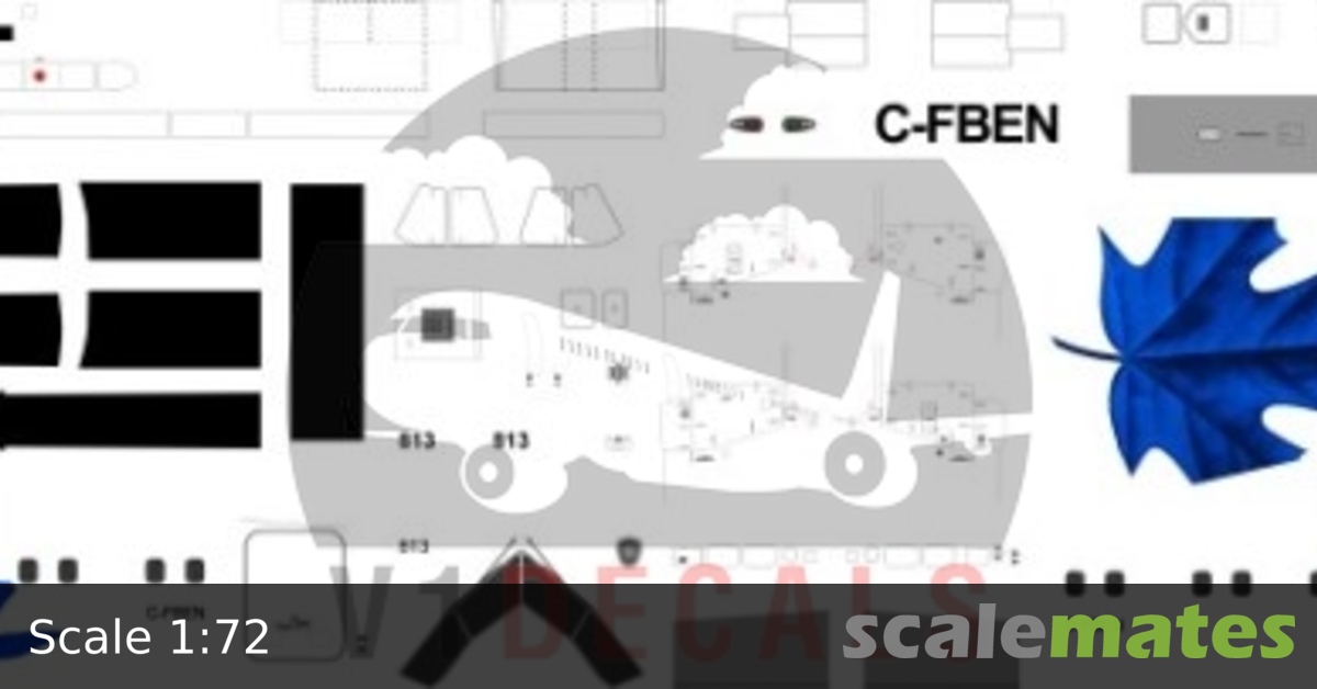 Air Canada Jazz DeHavilland Dash 8-100, V1 Decals V1D0056-72